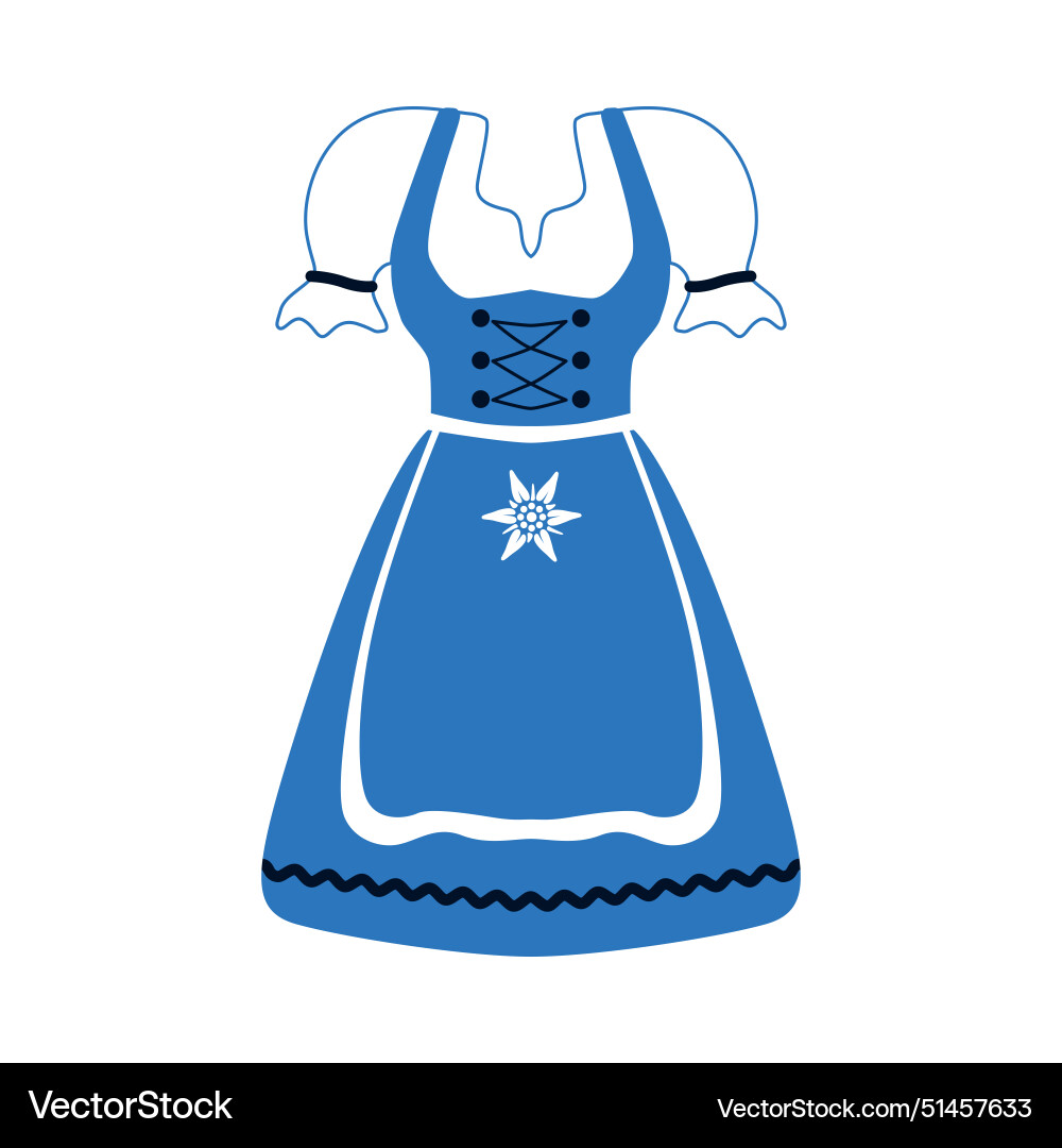 Dirndl Royalty Free Vector Image - VectorStock