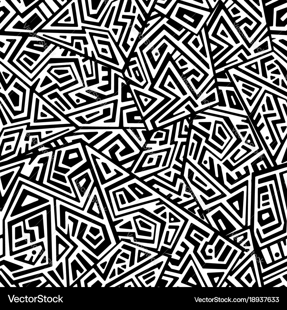 Geometric Tribal Pattern Royalty Free Vector Image