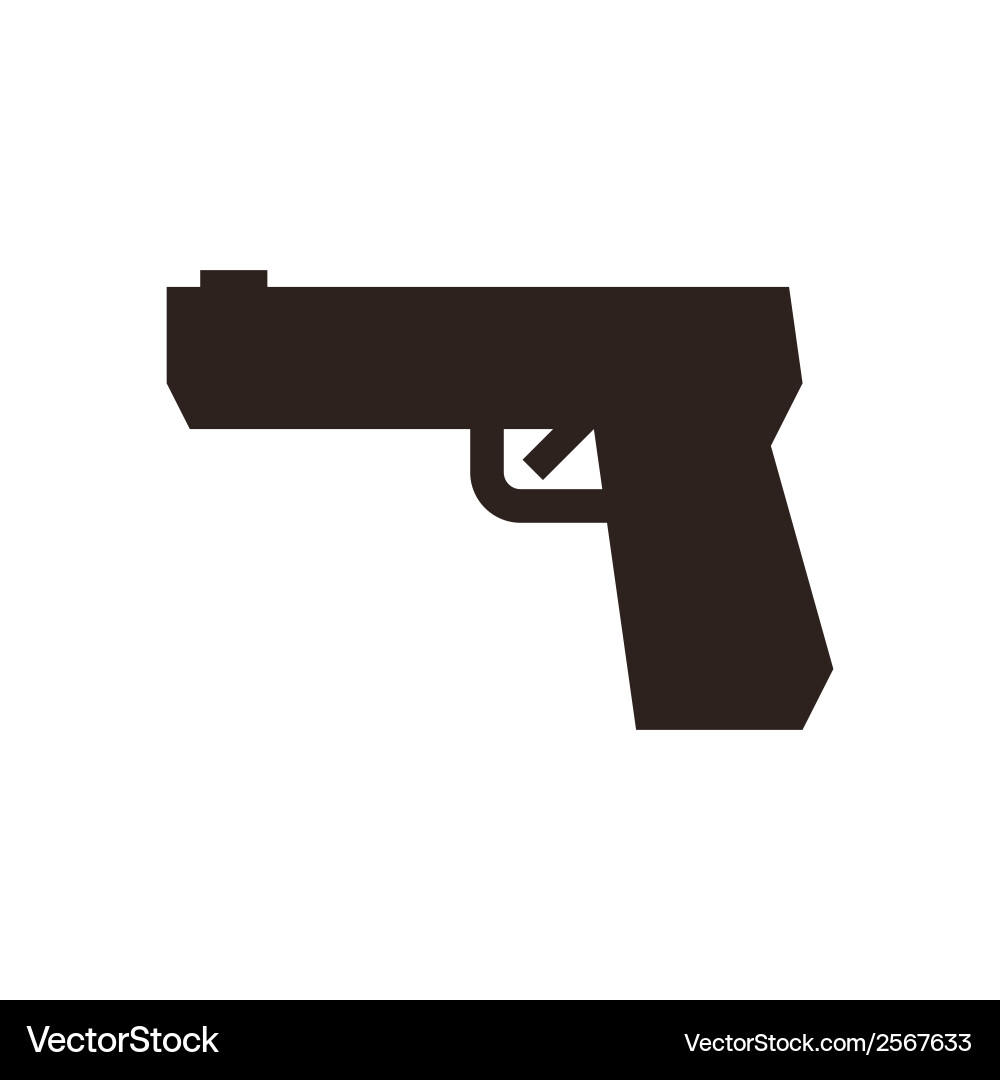 Gun symbol Royalty Free Vector Image - VectorStock