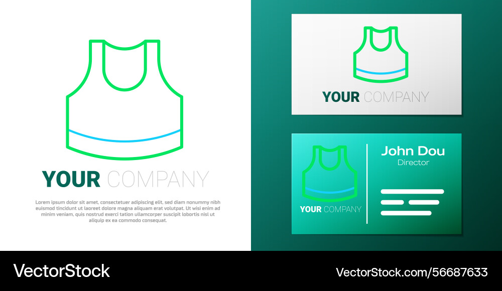 Line female crop top icon isolated on white Vector Image