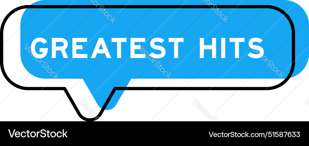 Speech banner and blue shade with word greatest Vector Image