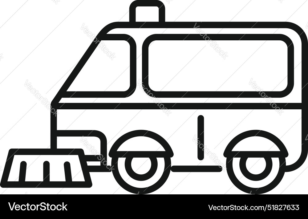 Street cleaning machine icon road Royalty Free Vector Image
