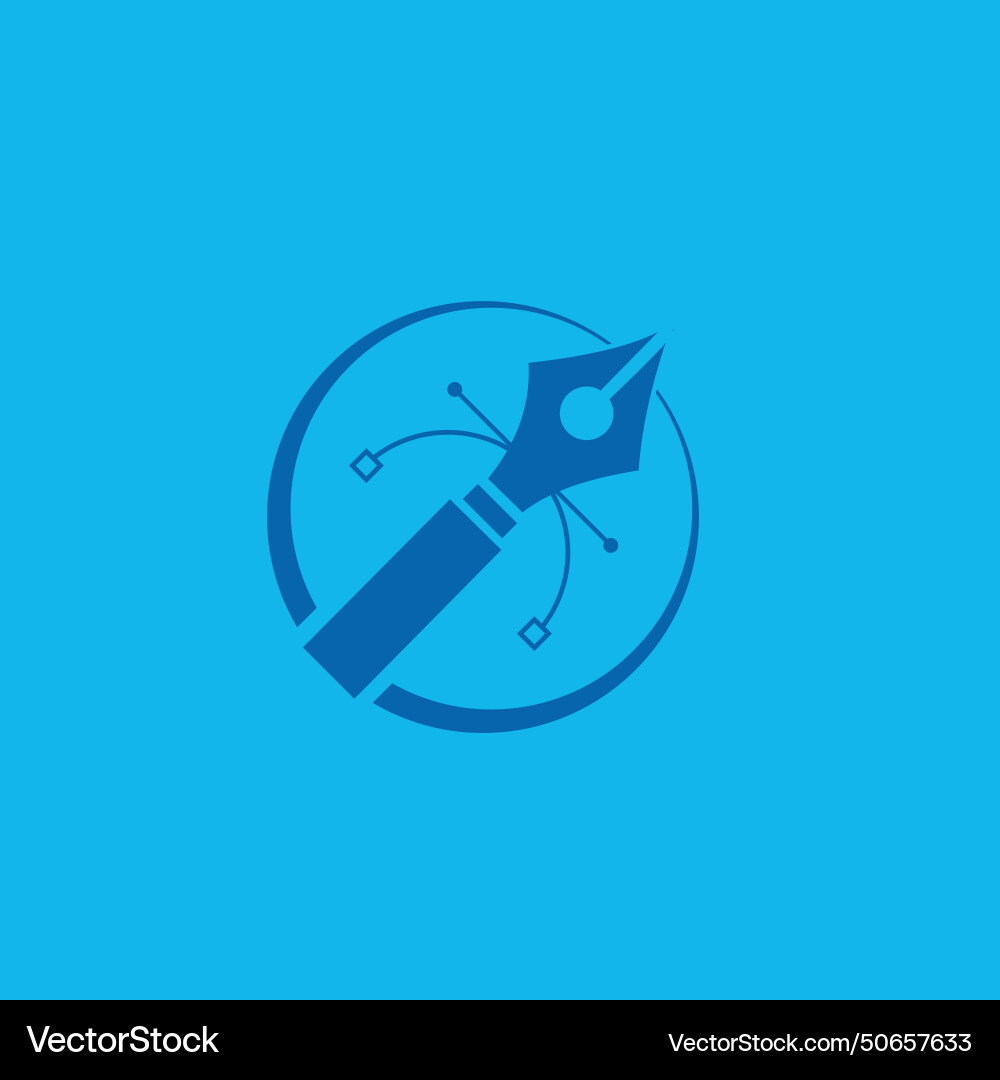 Writer logo pen Royalty Free Vector Image - VectorStock