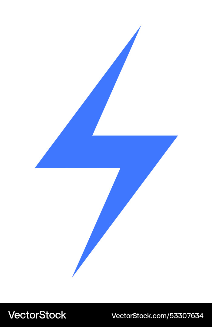 Blauer Blitz - Energiesymbol repräsentiert Vektorbild