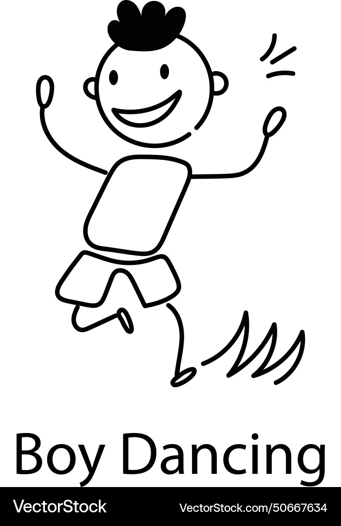 Boy dancing Royalty Free Vector Image - VectorStock