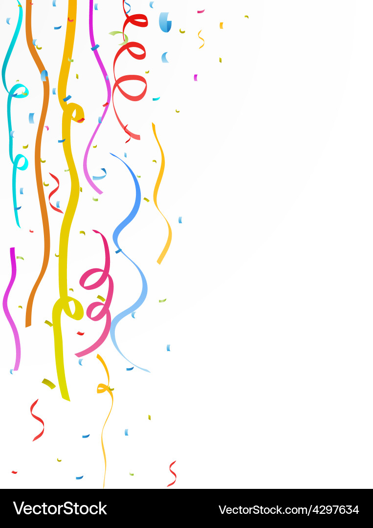 Colorful party streamer Royalty Free Vector Image