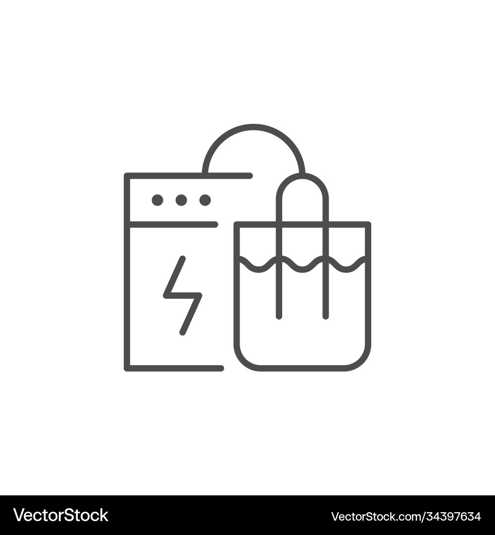 Electrolysis Icon - Chemical Process Royalty Free Vector