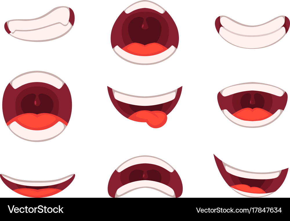 Funny cartoon mouth Royalty Free Vector Image - VectorStock