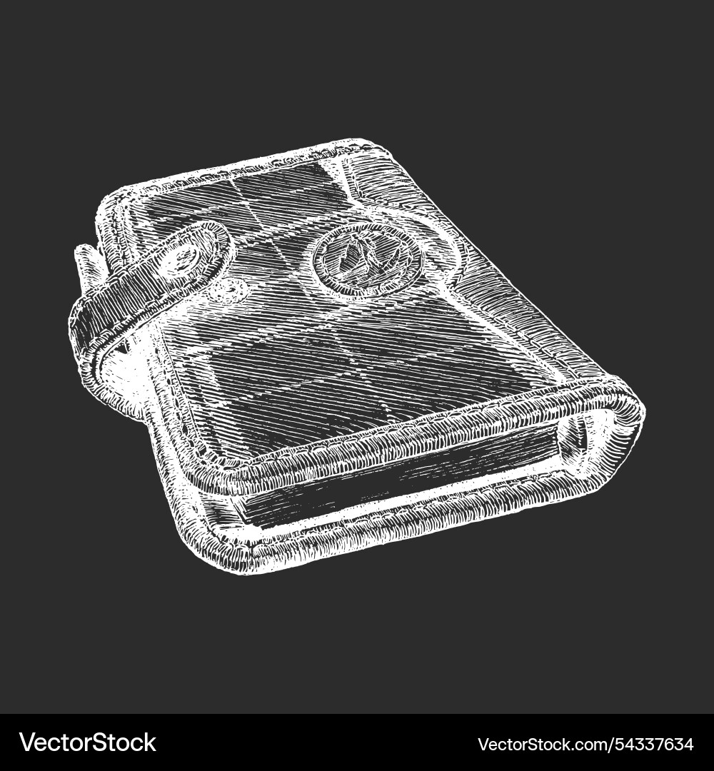 Notepad hand drawn sketch drawing Royalty Free Vector Image