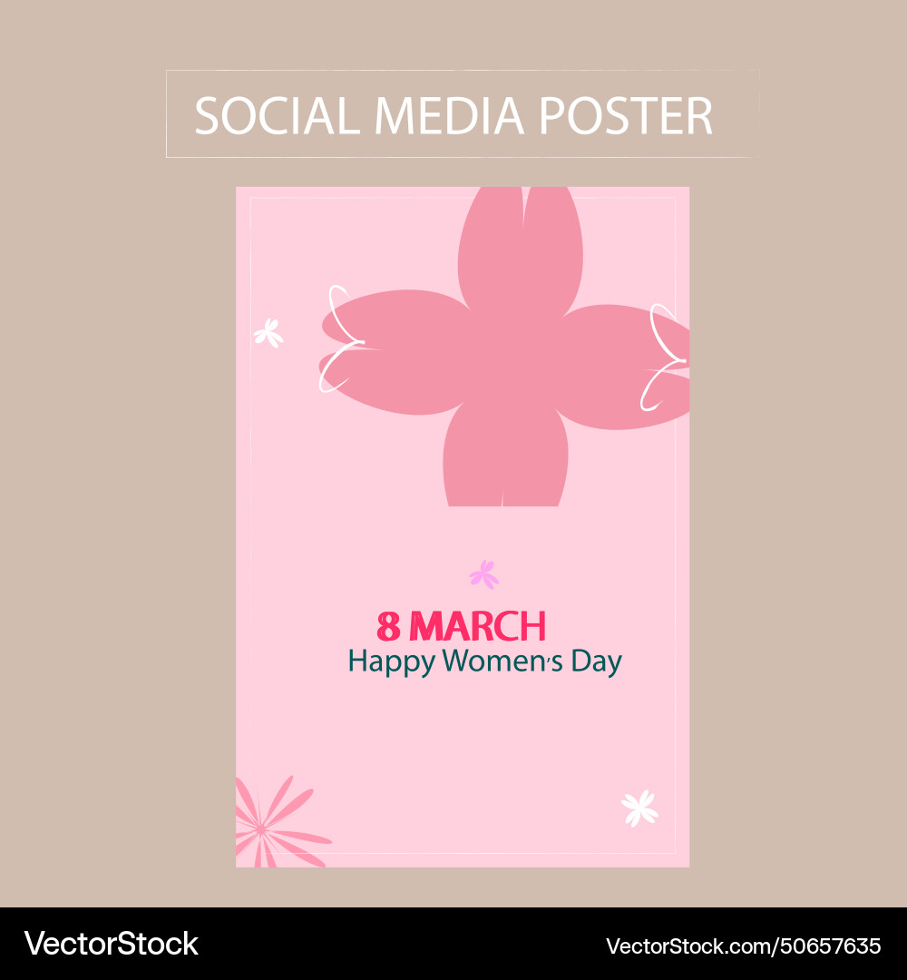 8 march international womens day poster Royalty Free Vector