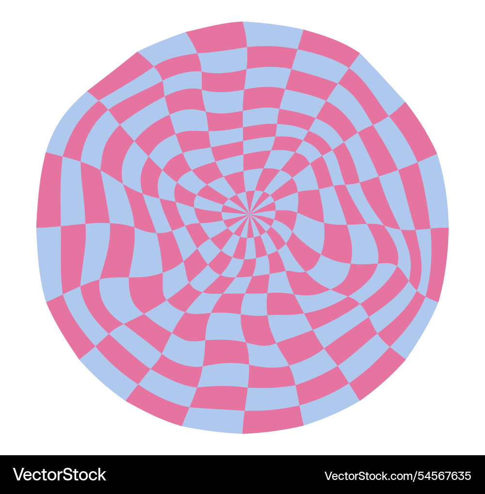 Psychedelic checkerboard poster Royalty Free Vector Image