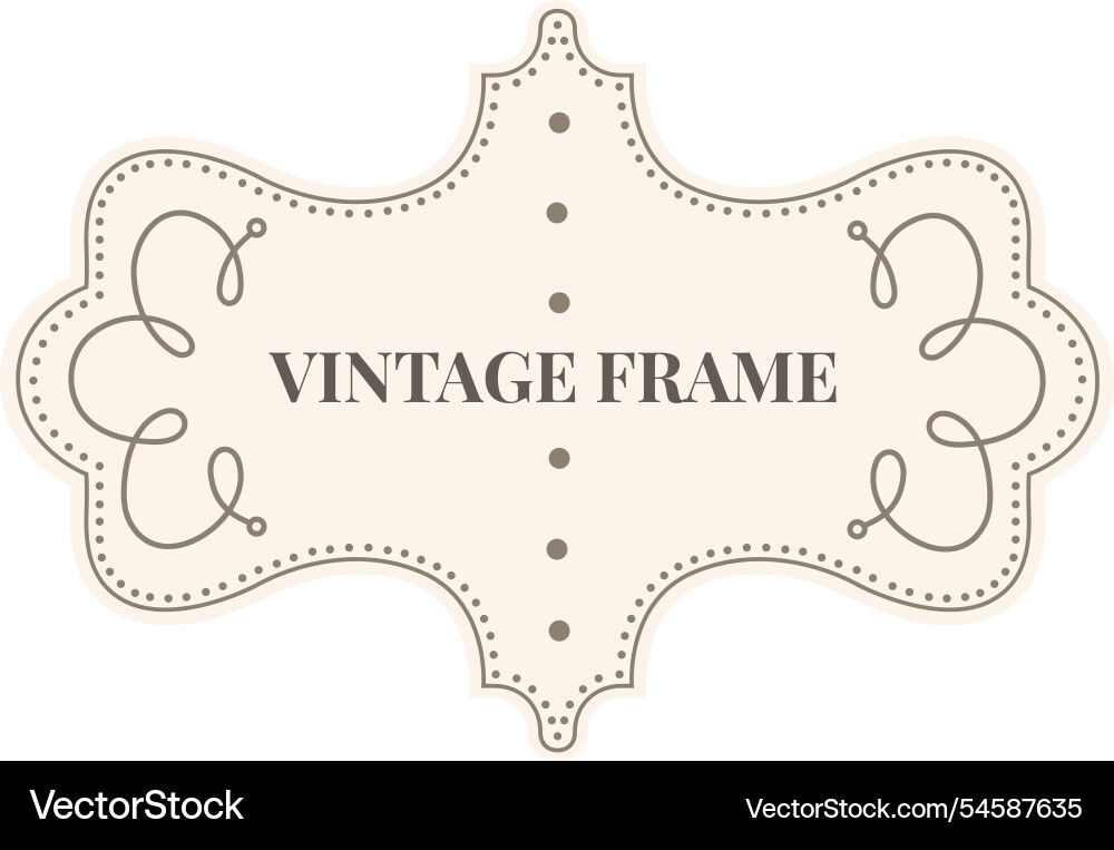 Vintage frame with elegant flourishes adding a Vector Image