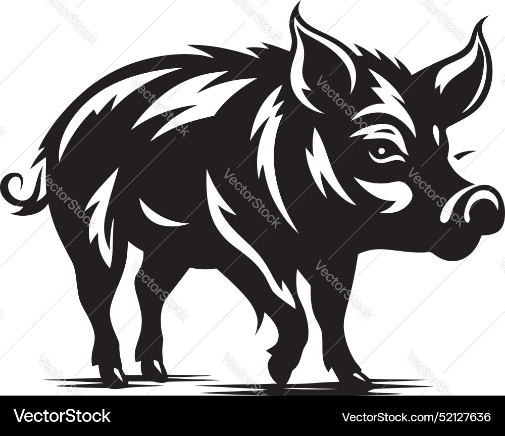 Ferocity forge wild boar design tusked tempest Vector Image