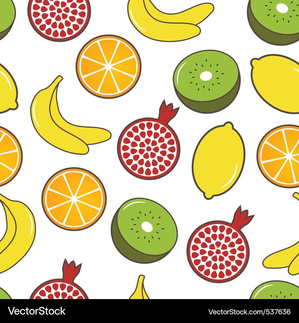 Fruit seamless background Royalty Free Vector Image