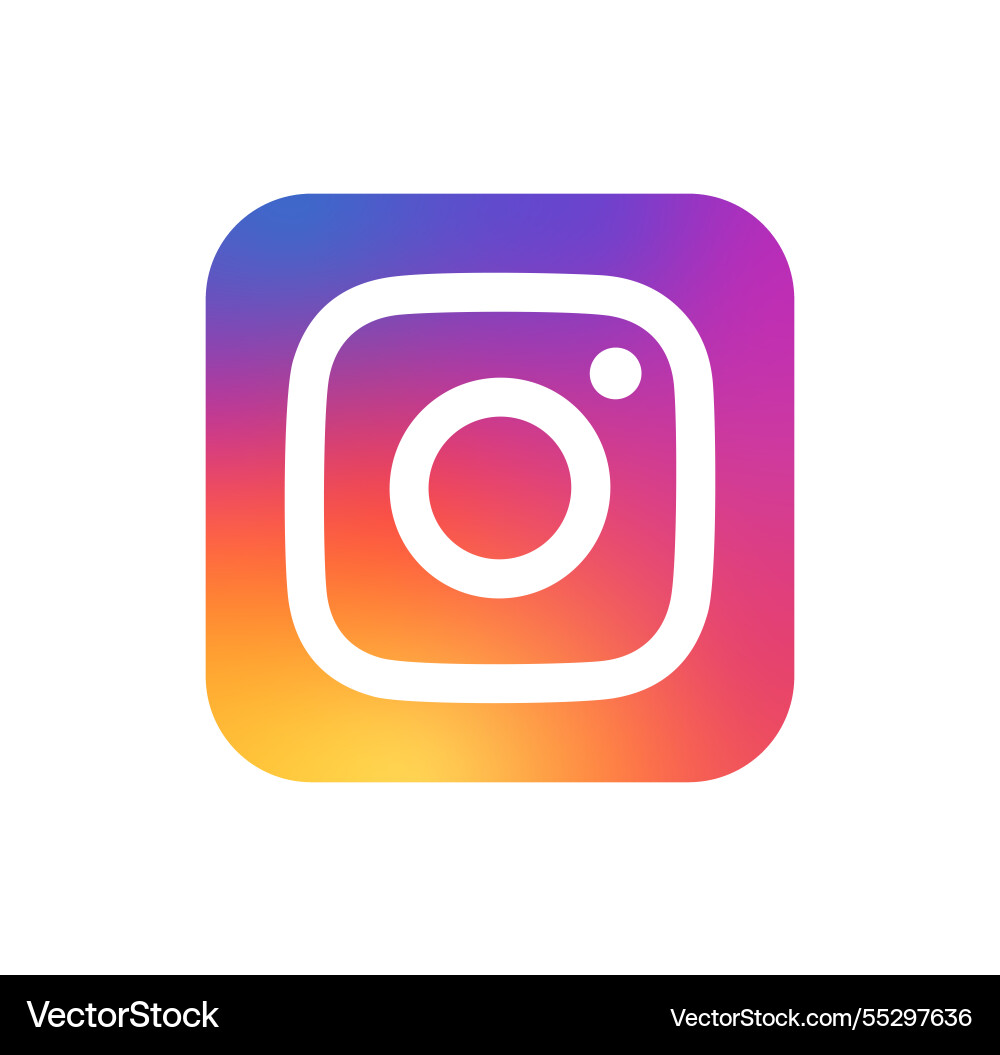 Instagram logo icon Royalty Free Vector Image - VectorStock