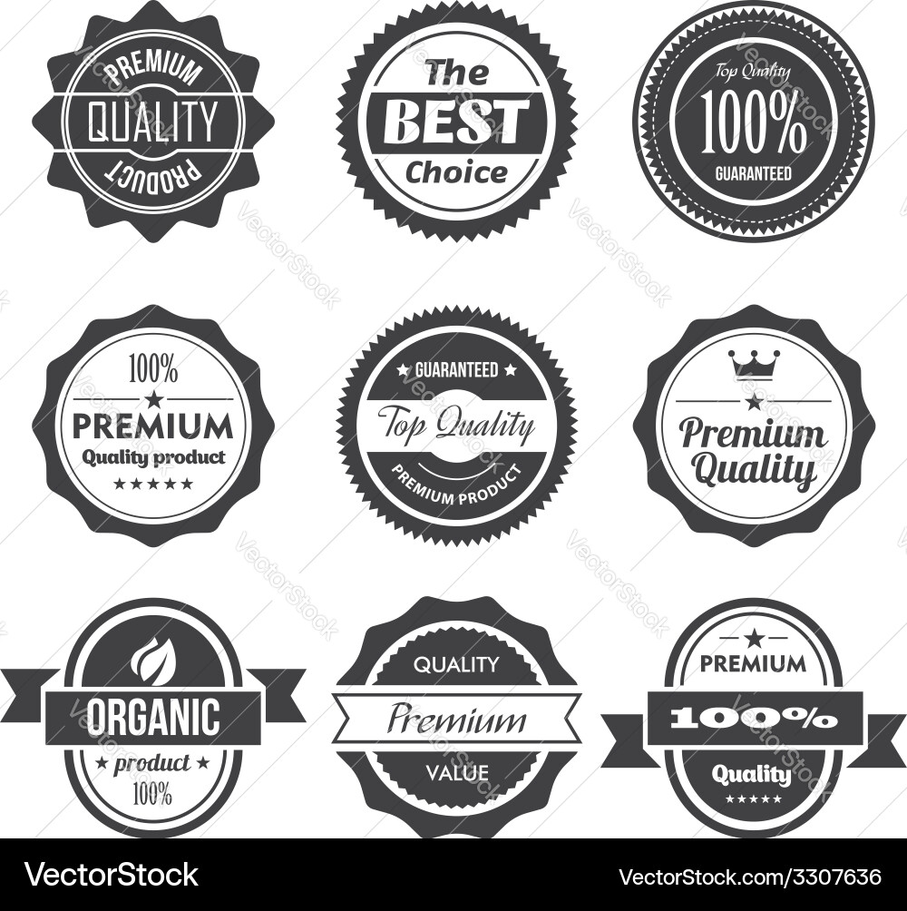 Retro stamps and badges Royalty Free Vector Image