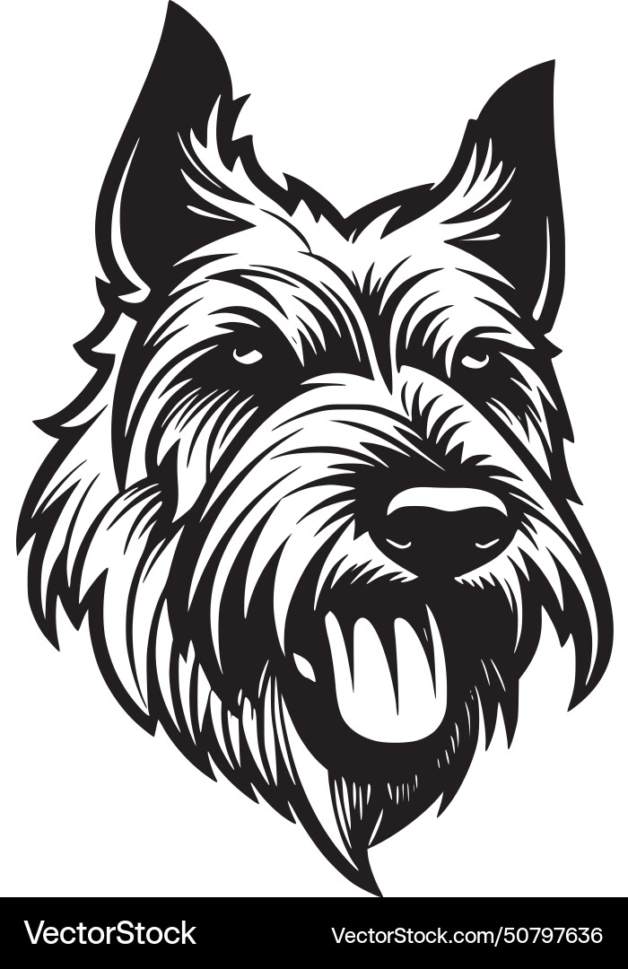 Scottish terrier - minimalist and flat logo Vector Image