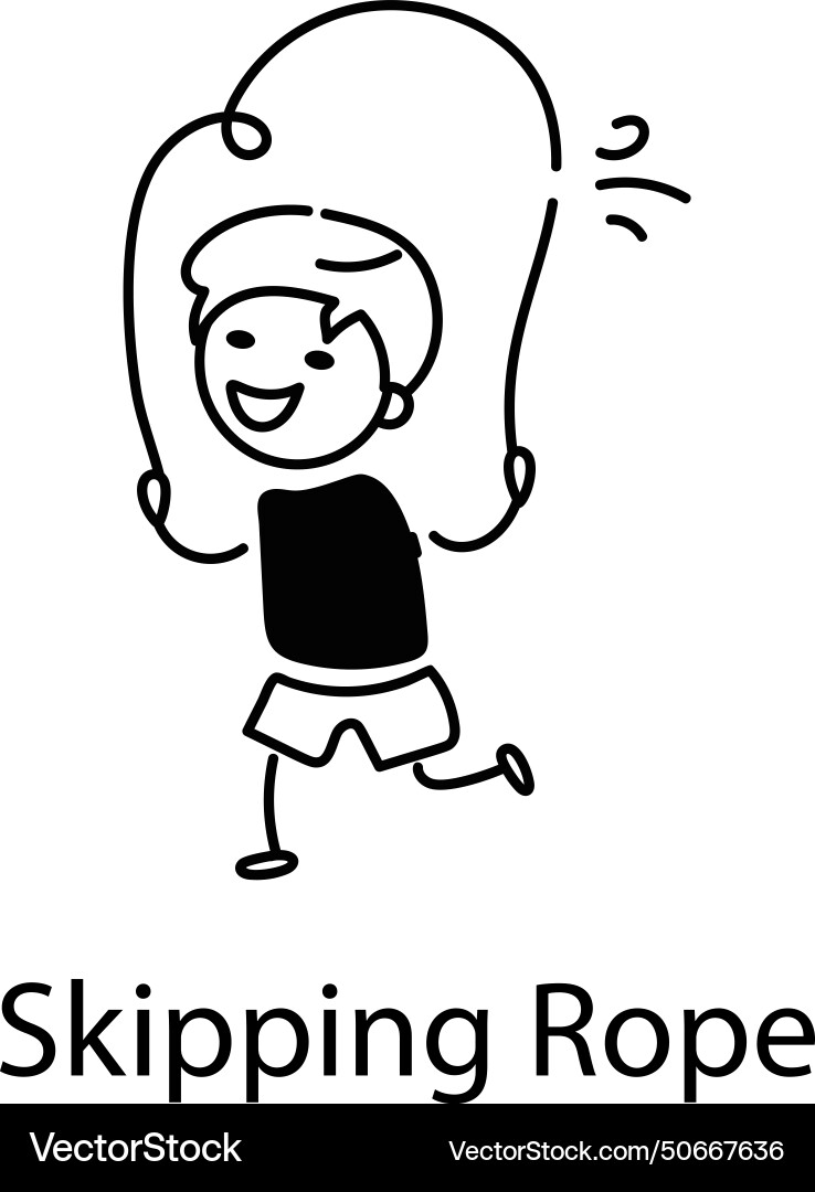 Skipping rope Royalty Free Vector Image - VectorStock