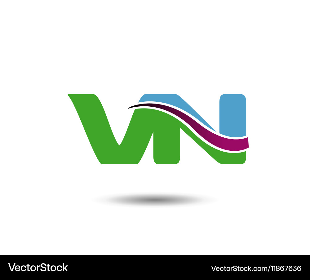 Vn logo Royalty Free Vector Image - VectorStock