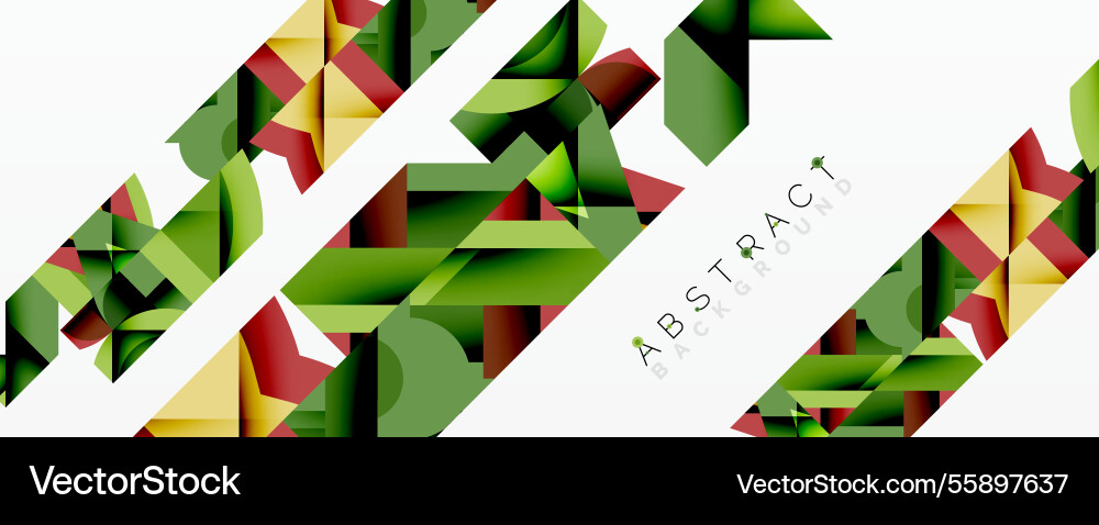 Abstract geometric artwork with interwoven Vector Image