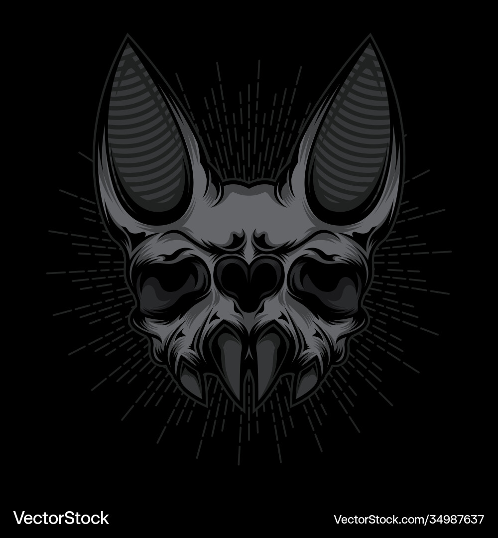 Bat skull design Royalty Free Vector Image - VectorStock