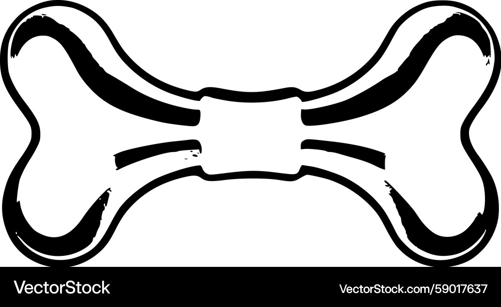 Chrome dog bone icon Royalty Free Vector Image