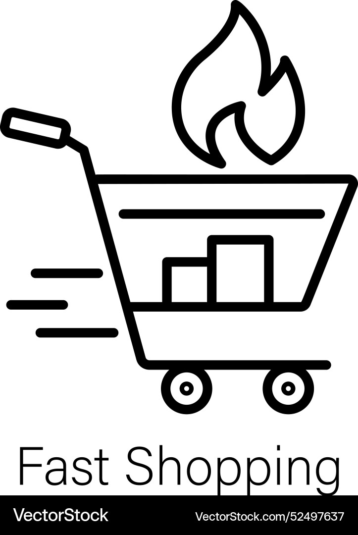 Fast shopping Royalty Free Vector Image - VectorStock