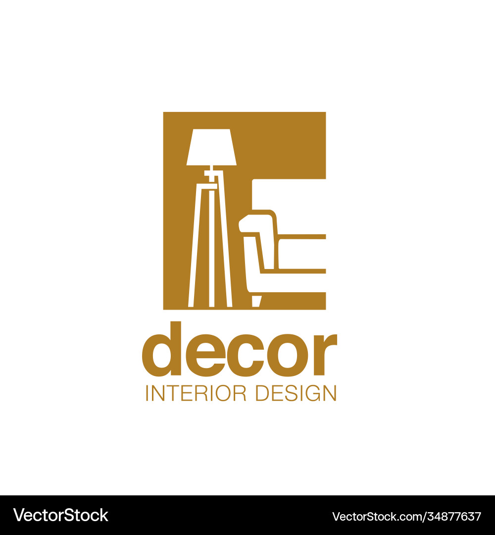 Modern Furniture Logo Royalty Free Vector Image