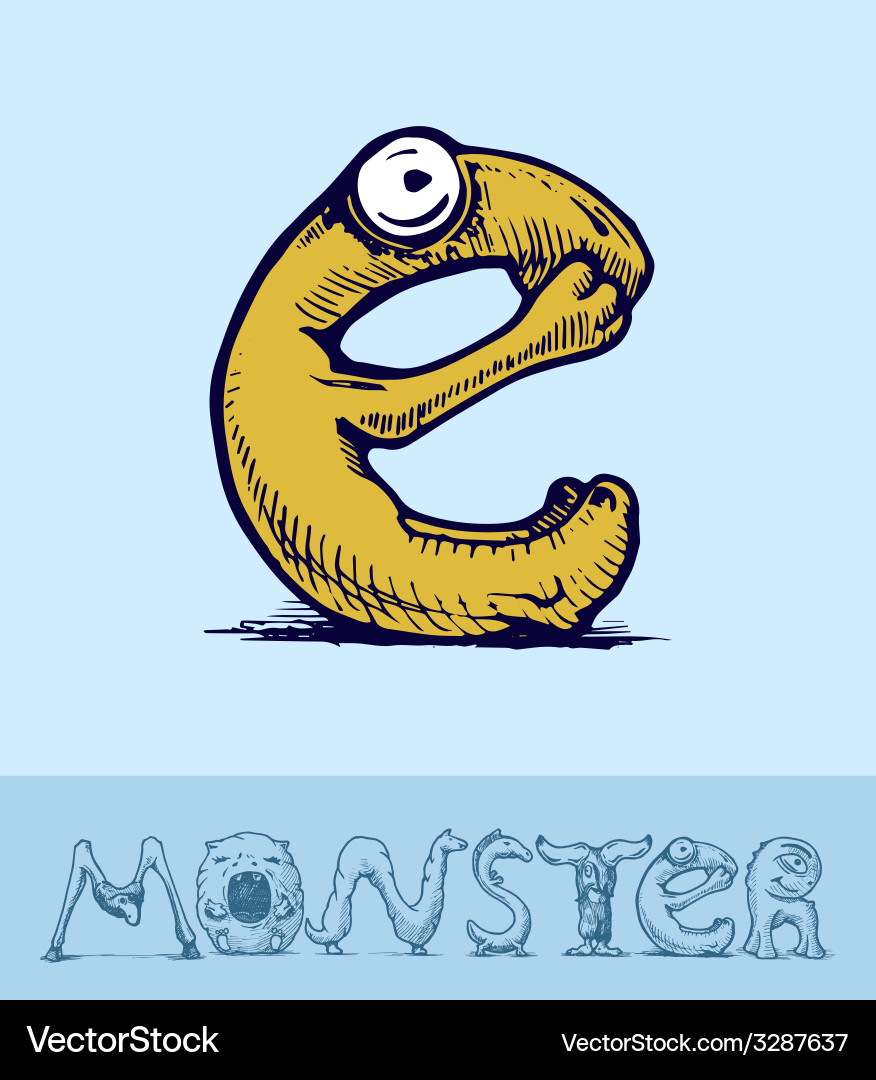 Monster font Royalty Free Vector Image - VectorStock