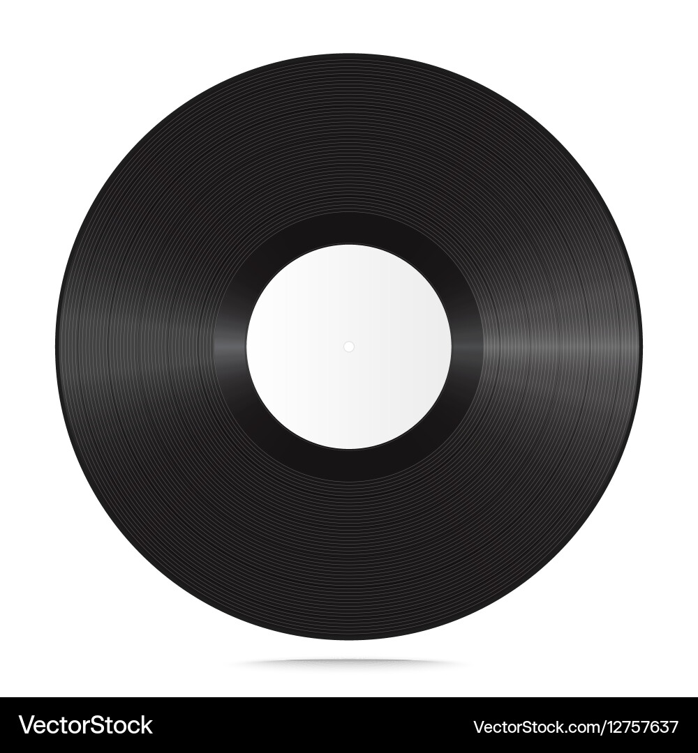 Single realistic vinyl record Royalty Free Vector Image