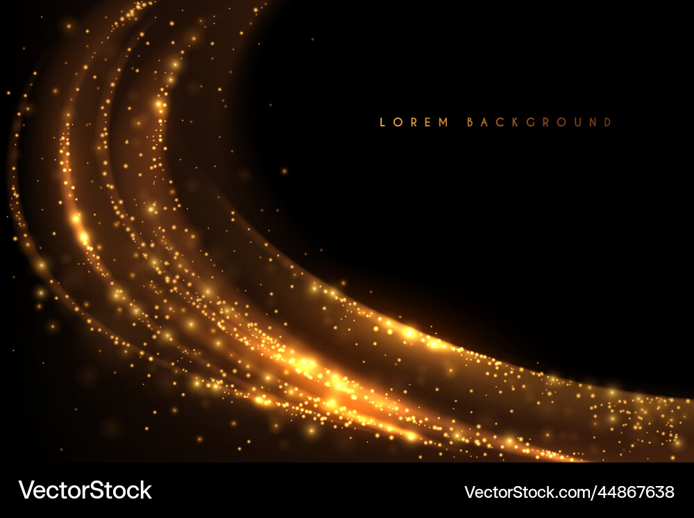 Abstract gold glowing effect background Royalty Free Vector