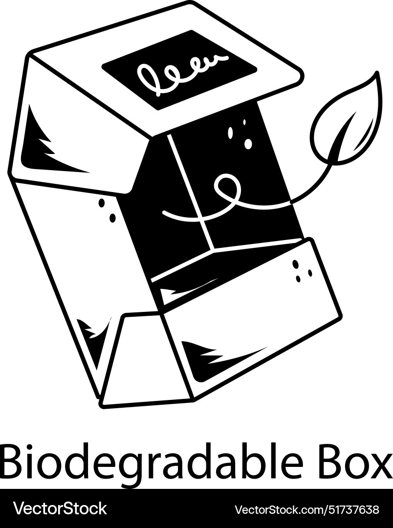 Biodegradable box Royalty Free Vector Image - VectorStock