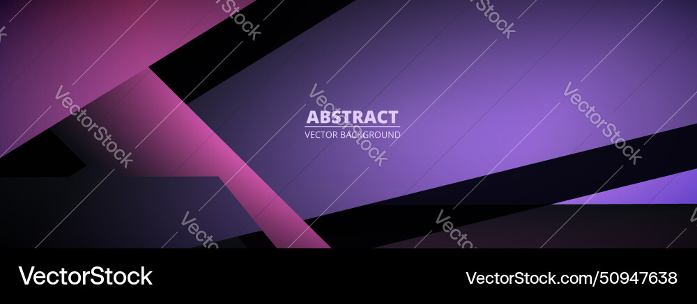 Dark purple modern abstract wide banner Royalty Free Vector