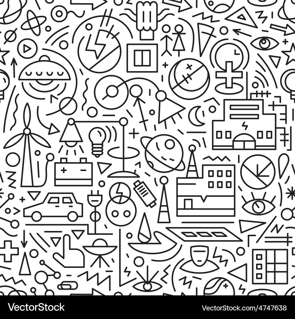 Electricity seamless background Royalty Free Vector Image