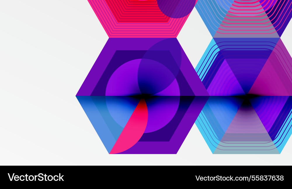 Hexagons diamonds pattern geometric repeating Vector Image