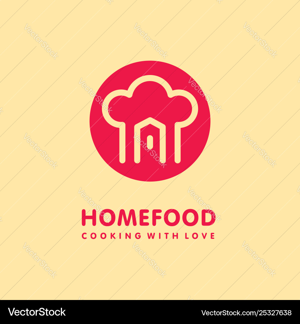 Home cooking food logo Royalty Free Vector Image