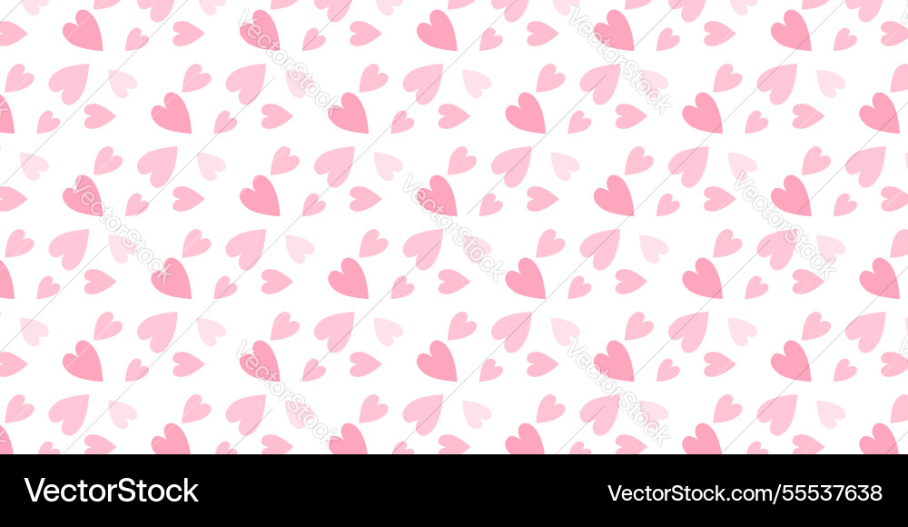 Pink love heart pattern pastel Royalty Free Vector Image