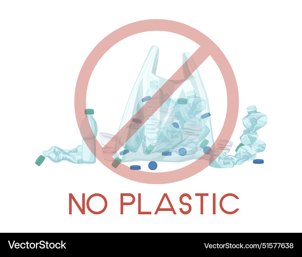 Plastic bag with bottle waste Royalty Free Vector Image