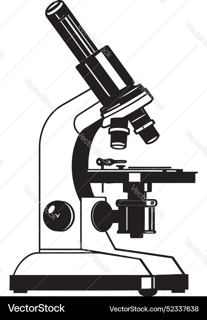 Scientific probe insight emblematic lens Vector Image