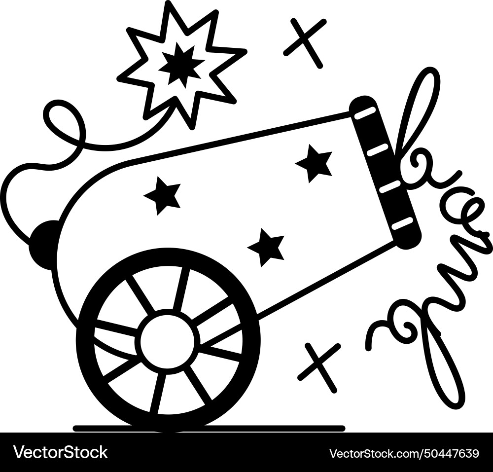 Cannon bomb Royalty Free Vector Image - VectorStock