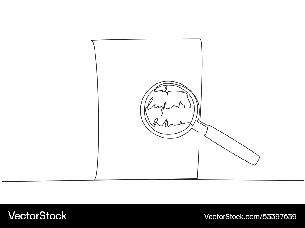 Continuous one line drawing a sheet of paper Vector Image