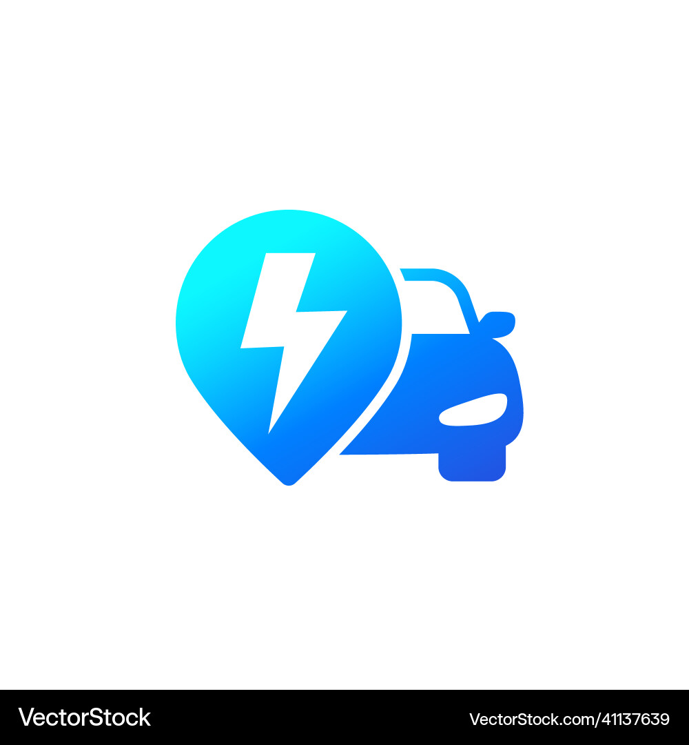 Electric car ev charging station icon Royalty Free Vector