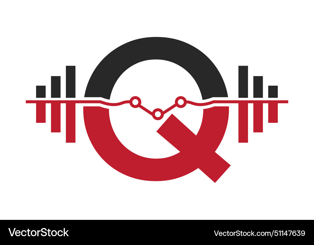 Initial letter q fitness logo concept Royalty Free Vector
