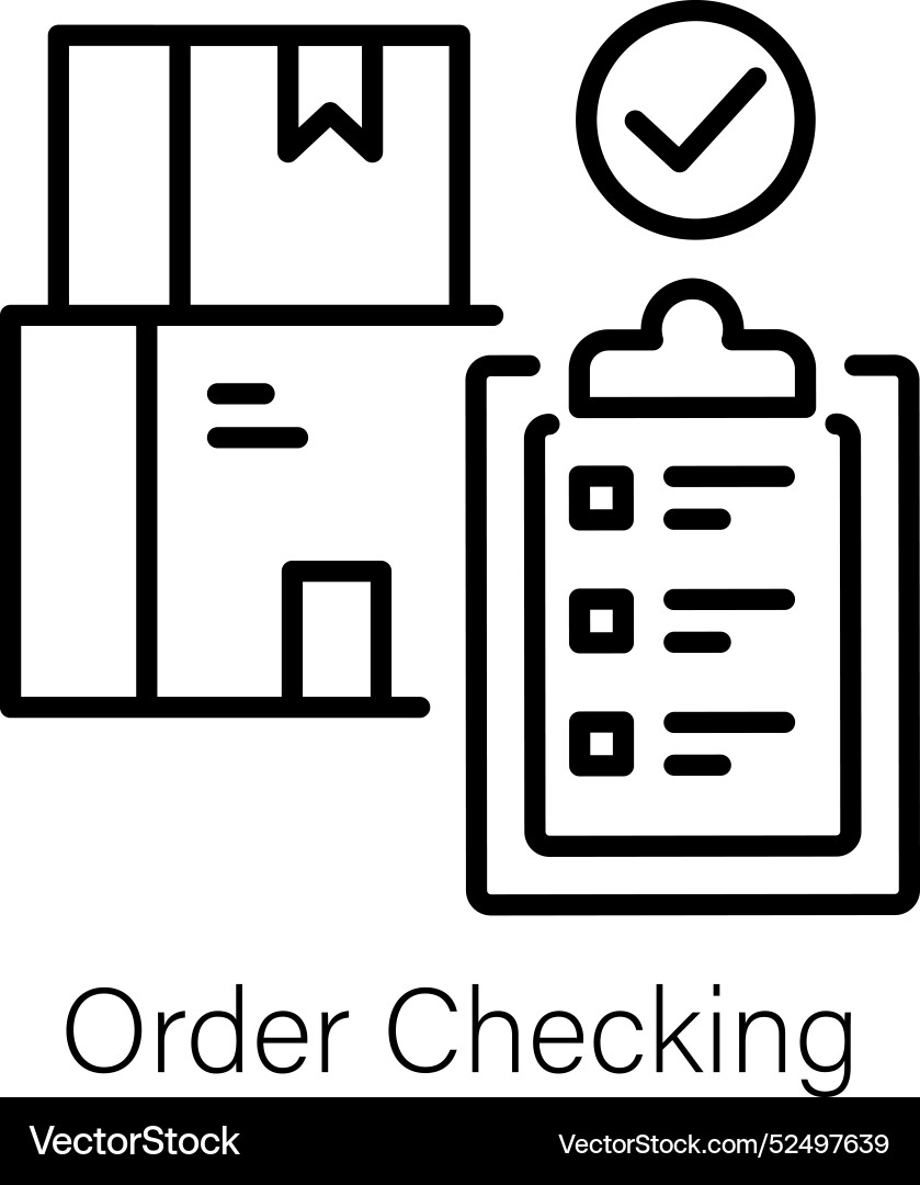 Order checking Royalty Free Vector Image - VectorStock