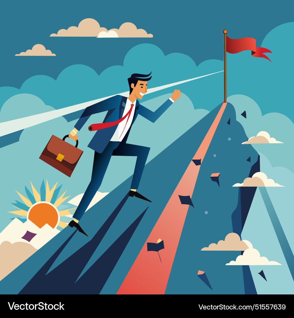 Overcome business obstacle blocker effort Vector Image Overcome business obstacle blocker effort Vector Image