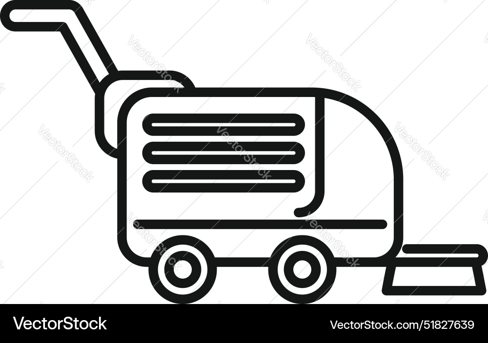 Professional cleaning equipment icon with scrubber