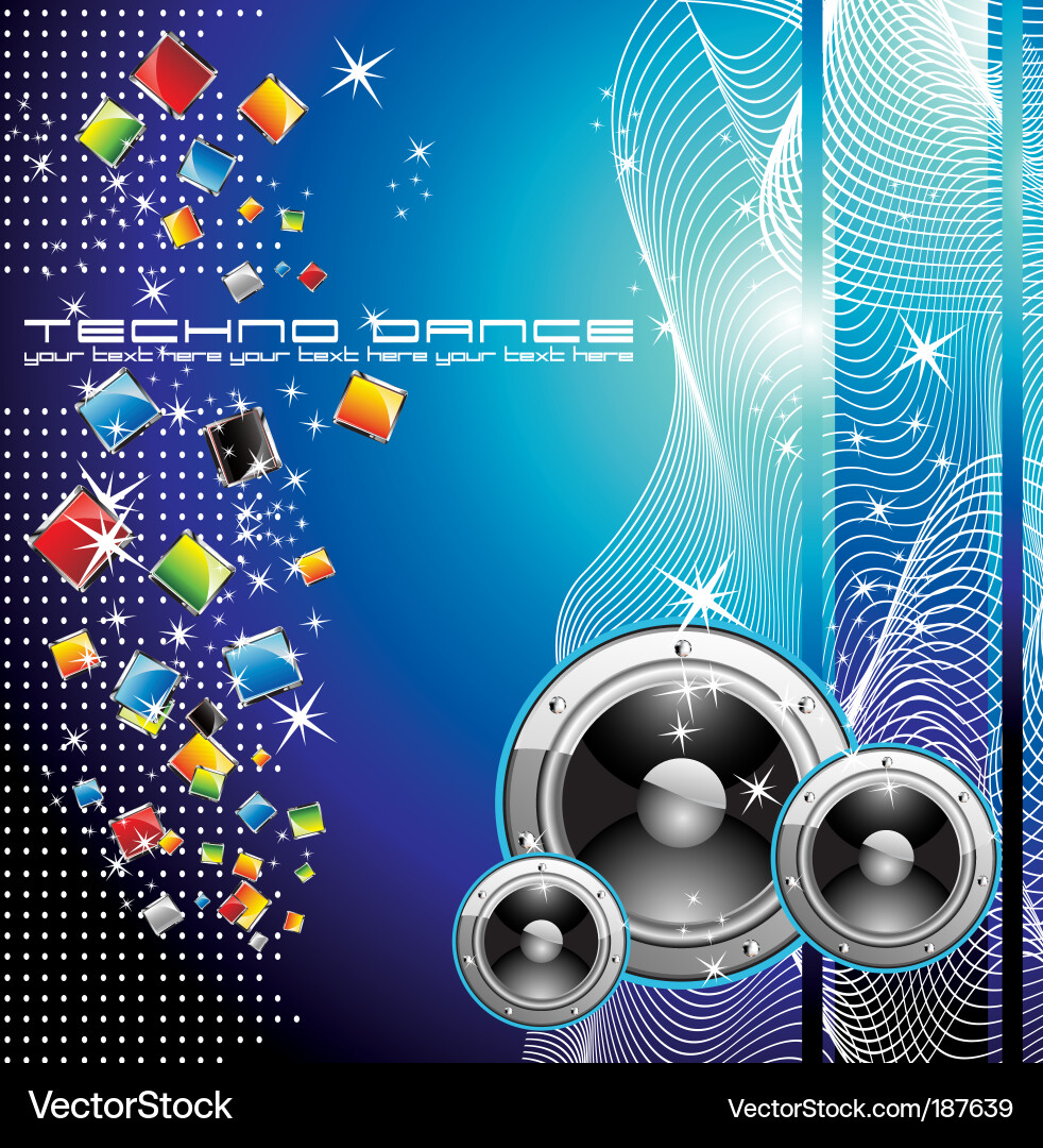 Techno dance background Royalty Free Vector Image