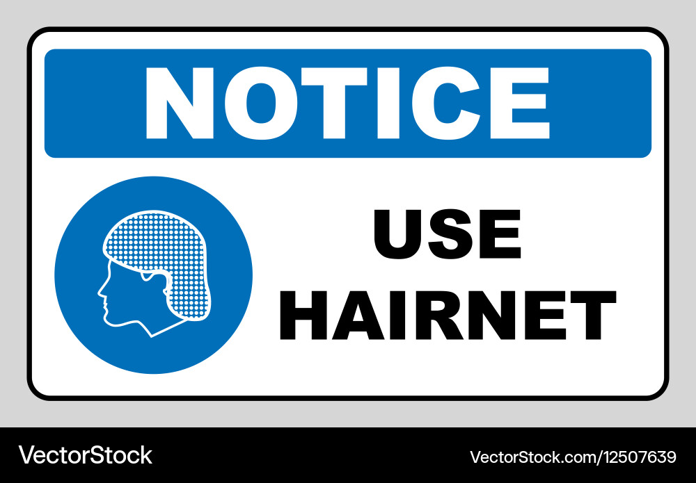 Use hair net sign Royalty Free Vector Image - VectorStock