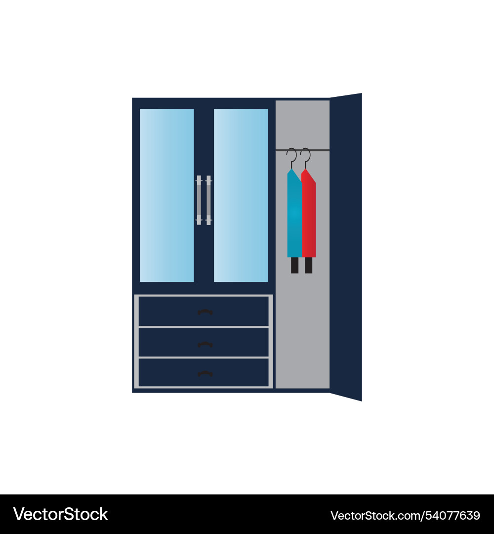 Wardrobe icon background logo template Royalty Free Vector