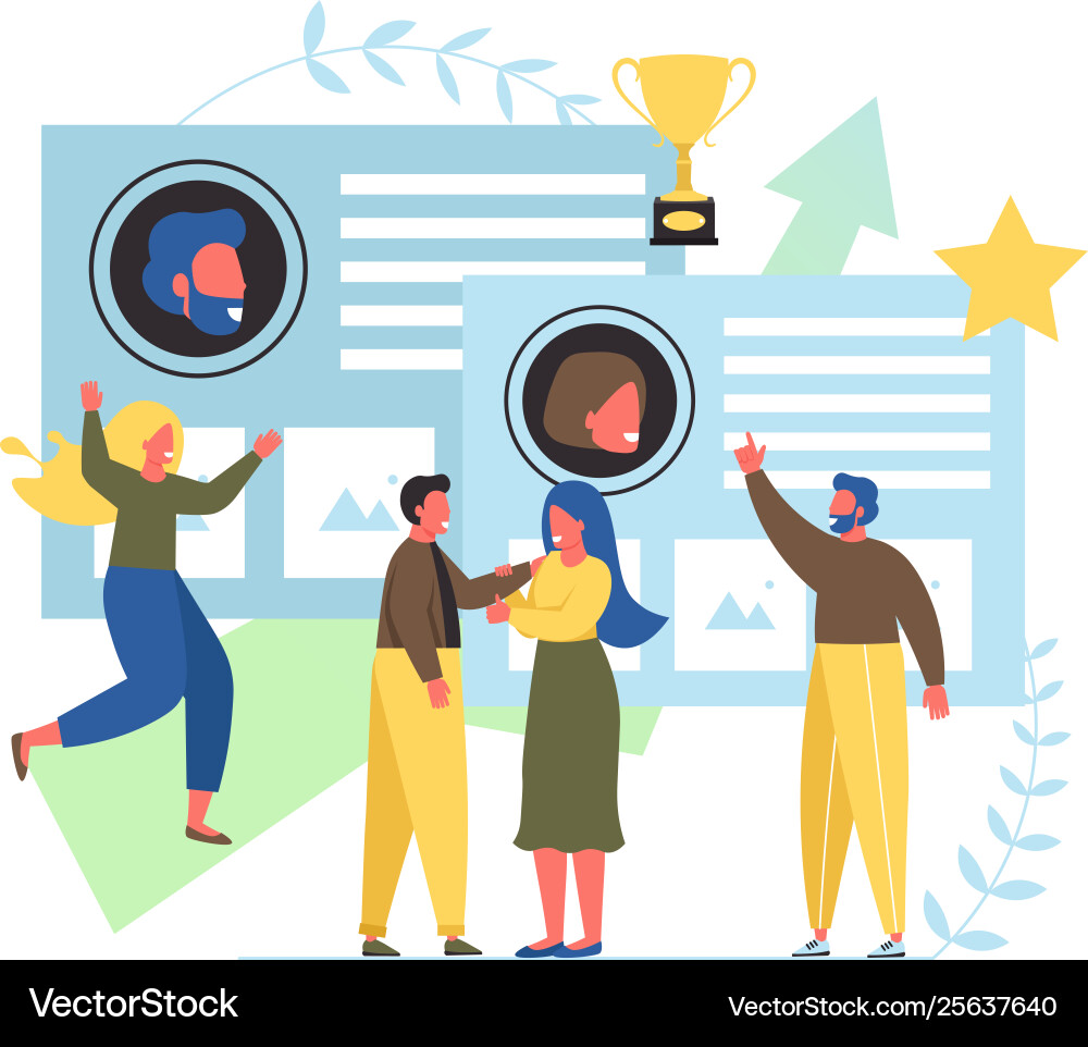 About us flat style design Royalty Free Vector Image